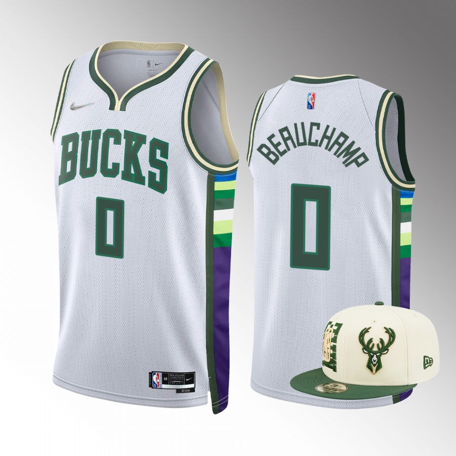 2022 NBA Draft MarJon Beauchamp Milwaukee Bucks White Jersey City ...